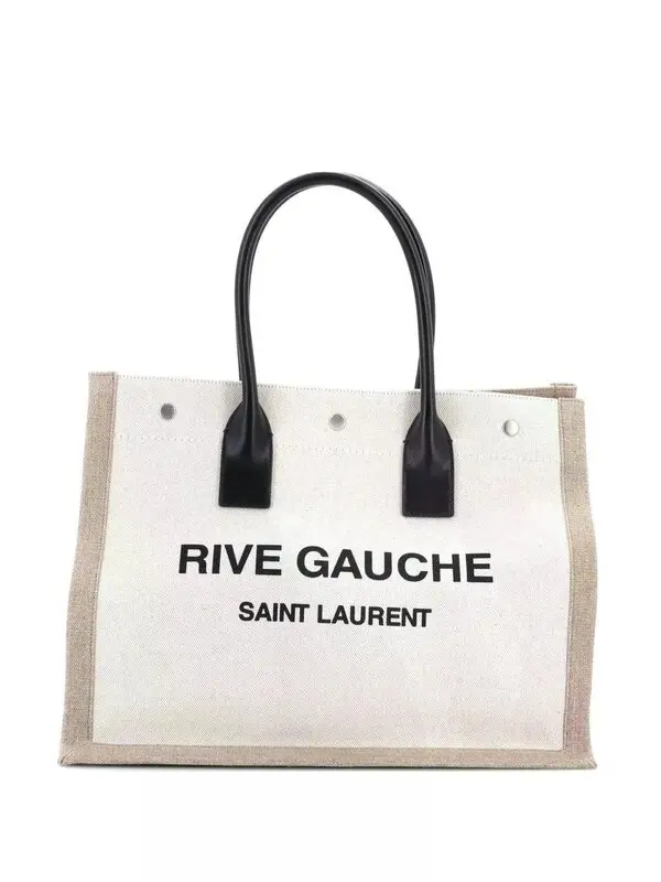 Saint Laurent Rive Gauche Shopper Tote Bag - Neutrals