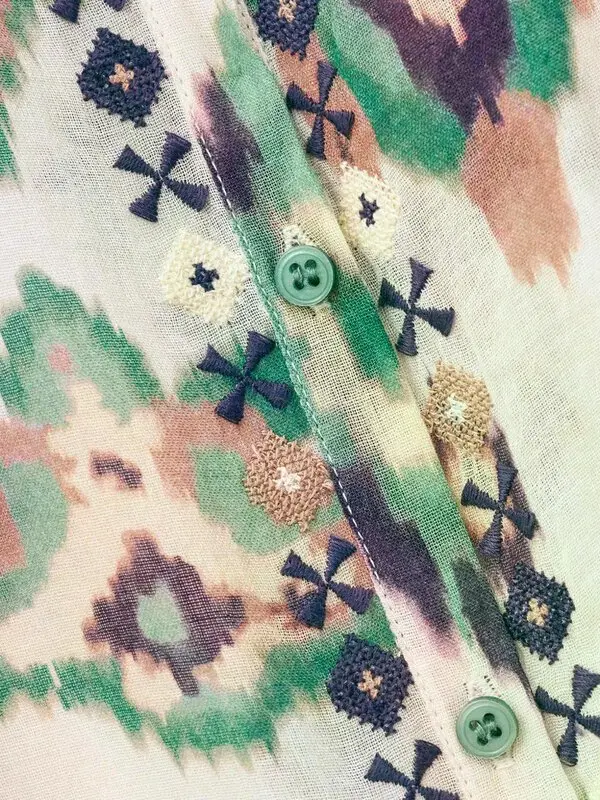 Ba&sh Odelie Ikat-print Shirt