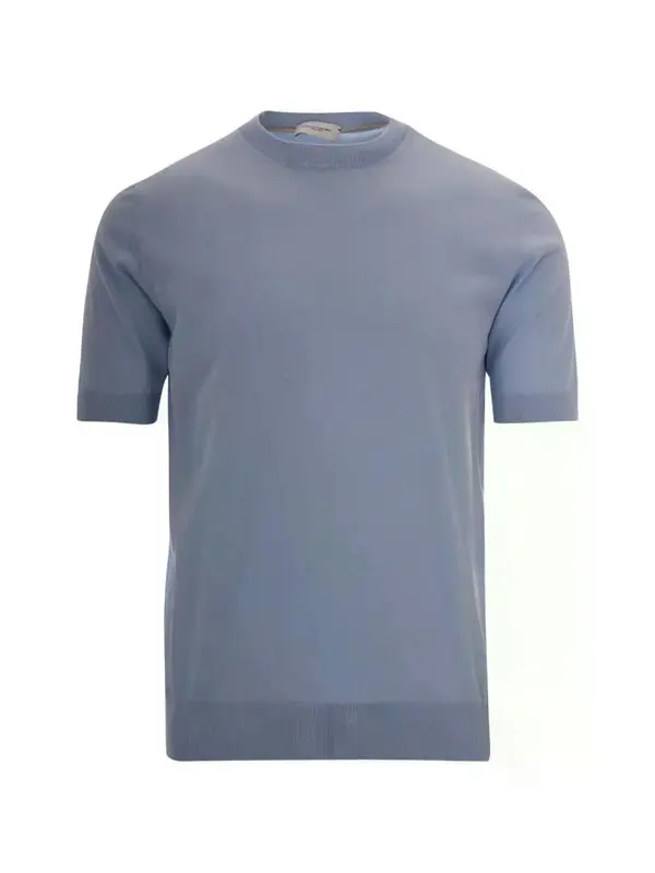 PAOLO PECORA Crew Neck Short Sleeve T-shirt - Blue