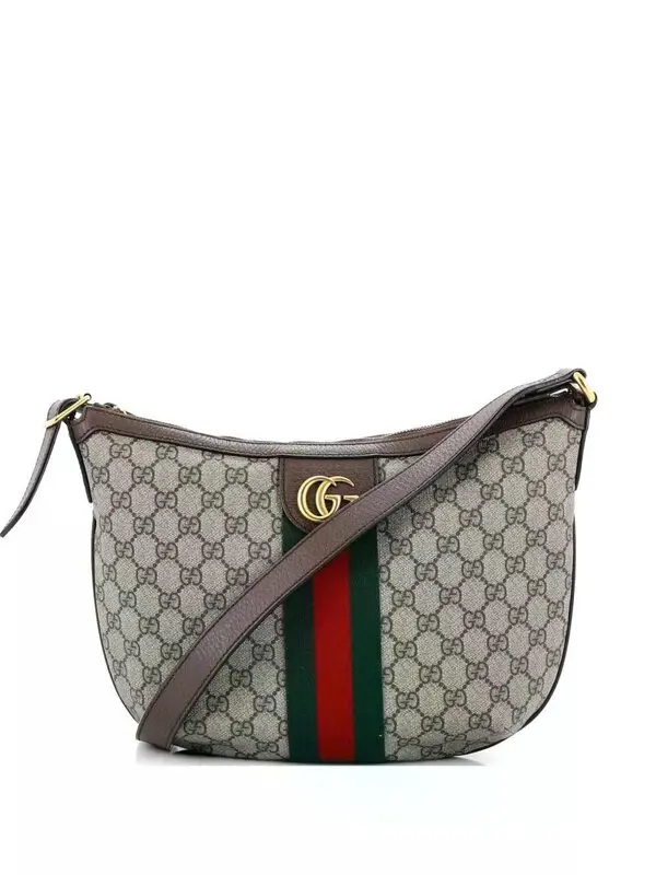Gucci Ophidia Half Moon Hobo Bag - Brown
