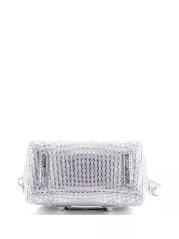 Givenchy Antigona Lock Bag Crystal Embellished Satin Mini Satchel