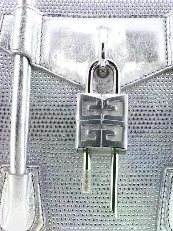 Givenchy Antigona Lock Bag Crystal Embellished Satin Mini Satchel