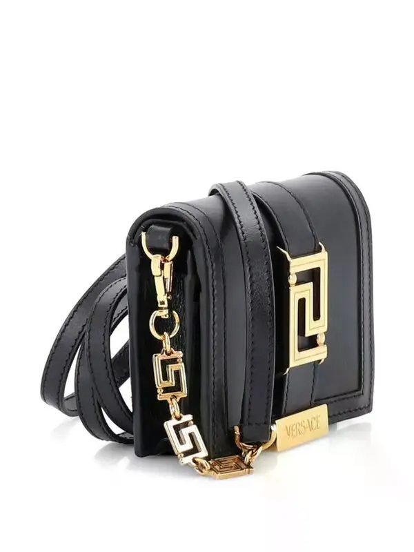 Versace Greca Goddess Wallet On Chain Leather Mini Crossbody Bag