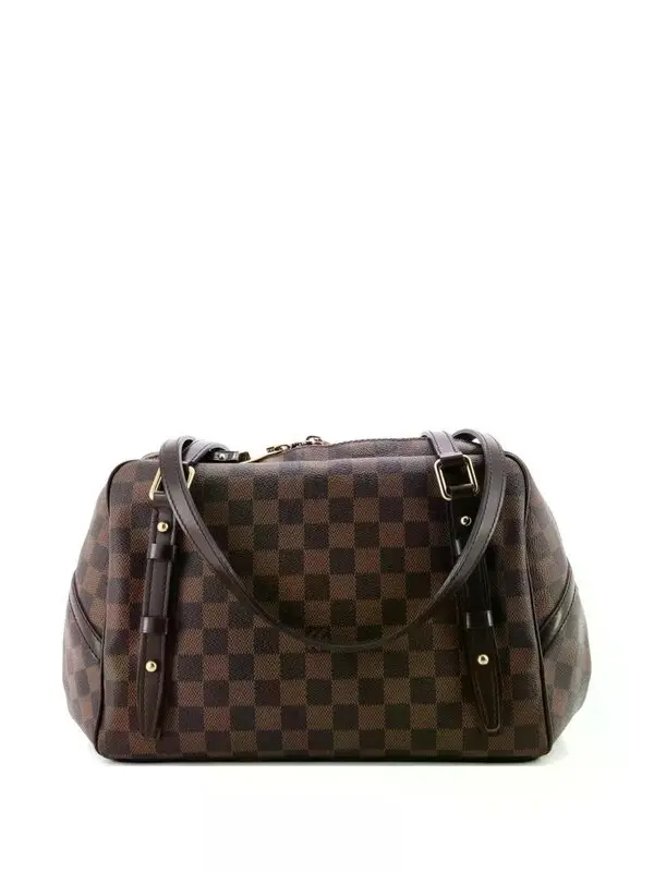 LOUIS VUITTON Rivington Gm Satchel In Damier Ebene - Brown
