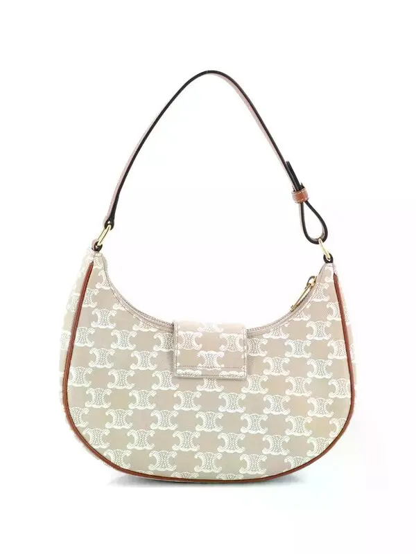 Celine Ava Triomphe Bag In Coated Canvas