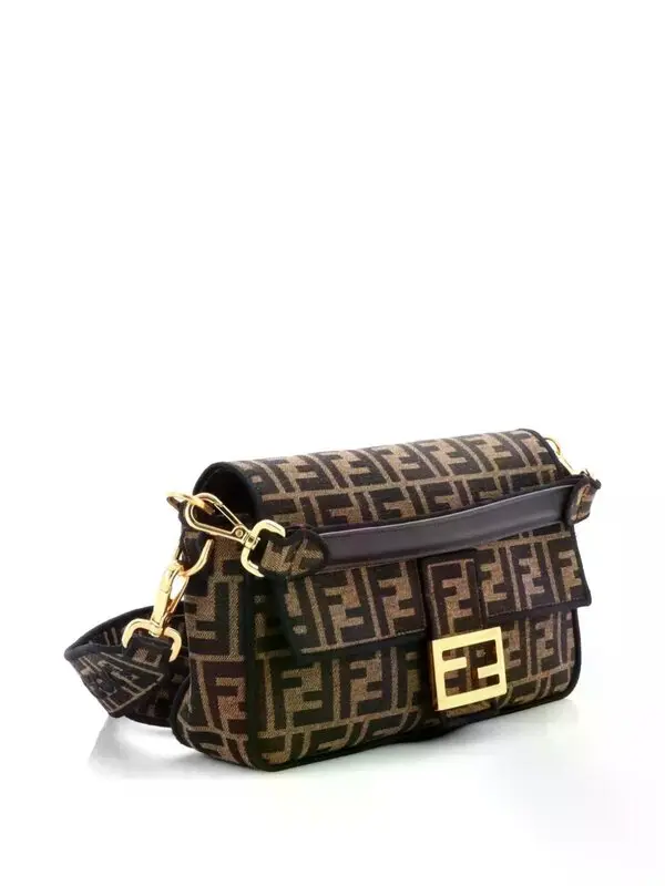 Fendi Baguette Nm Bag Zucca Canvas Shoulder Bag