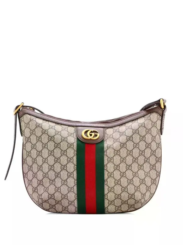 Gucci Ophidia Half Moon Hobo Bag - Brown