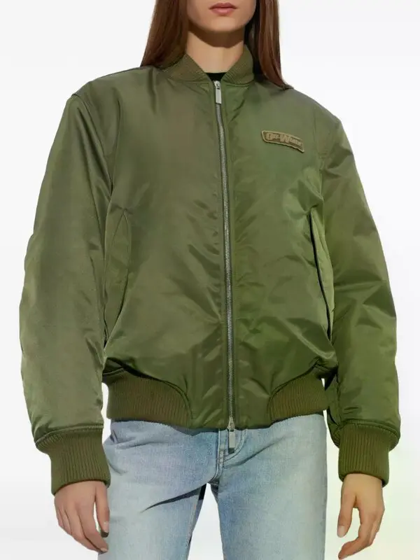Off-White Logo-patch Bomber Jacket