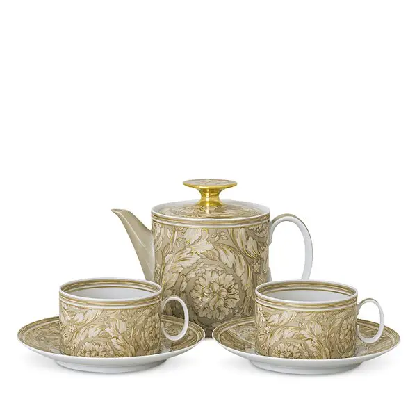 Versace Barocco Beige Tea Cup And Saucer - Light Beige