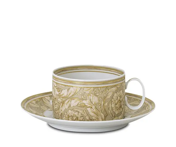 Versace Barocco Beige Tea Cup And Saucer