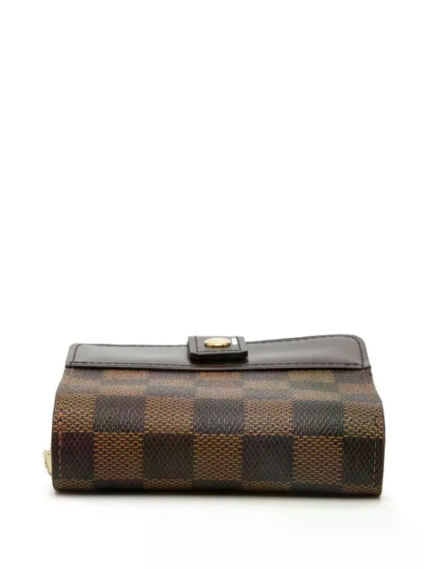 LOUIS VUITTON 2009 Damier Ebene Compact Zip Wallet Small Wallets