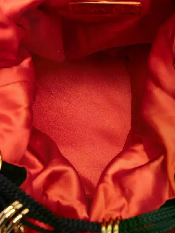 Saint Laurent Velvet Tassel Drawstring Bucket Bag