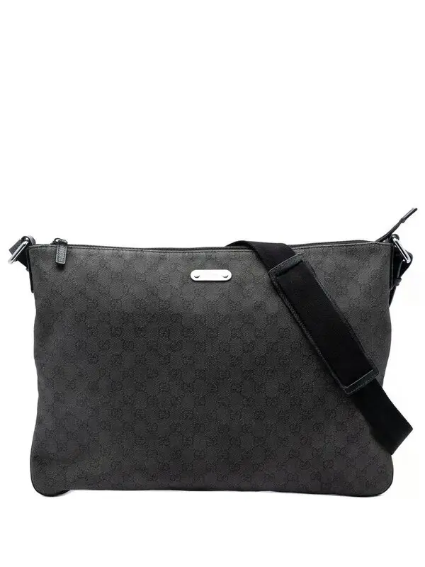 Gucci Gg Denim Crossbody Bag - Black