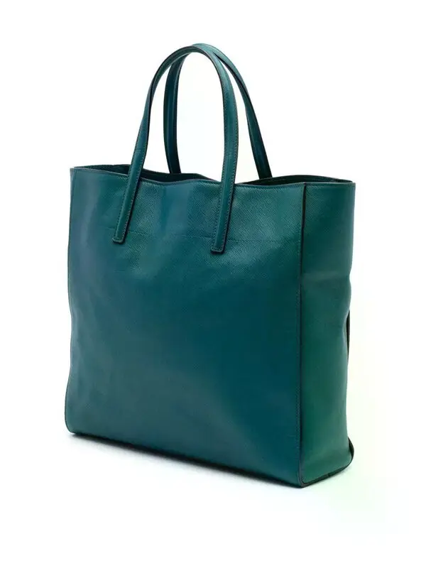Prada Saffiano Leather Tote - Blue