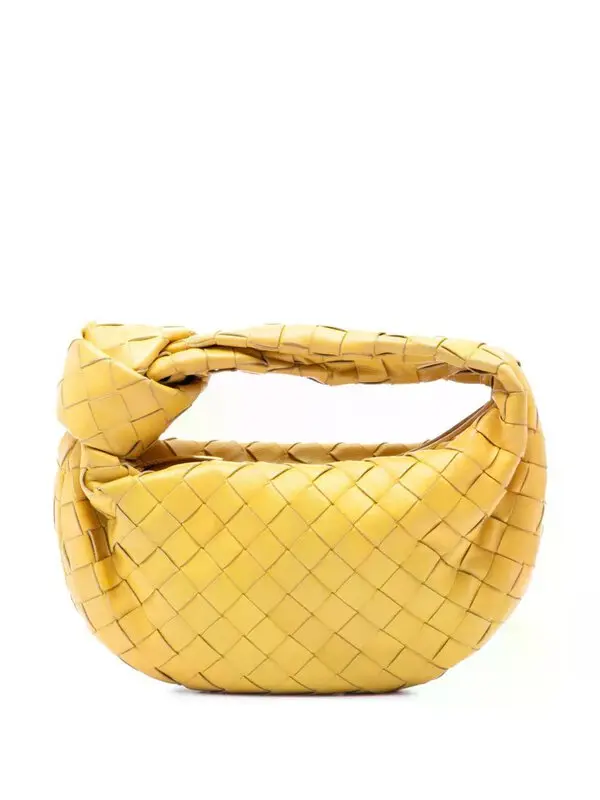 Bottega Veneta Mini Nappa Intrecciato Jodie Hobo Bag - Yellow