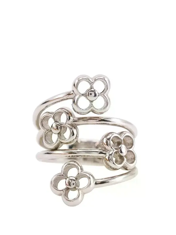LOUIS VUITTON Brass Flower Full Ring