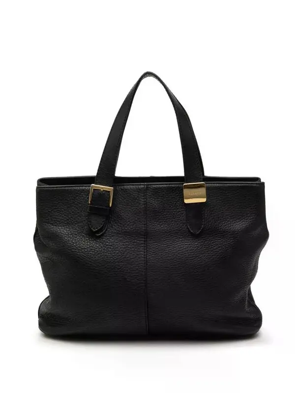 Burberry 20th Century Leather Tote Bag - Black
