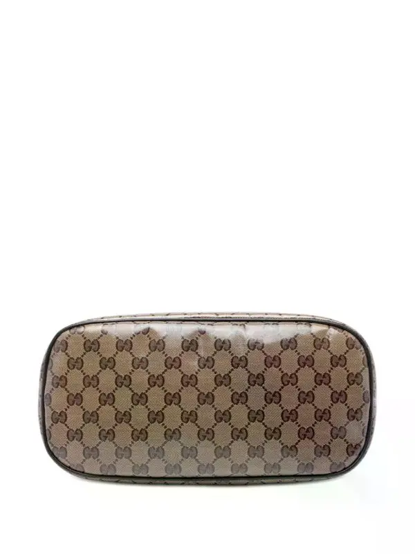 Gucci Gg Crystal Dome Satchel - Brown