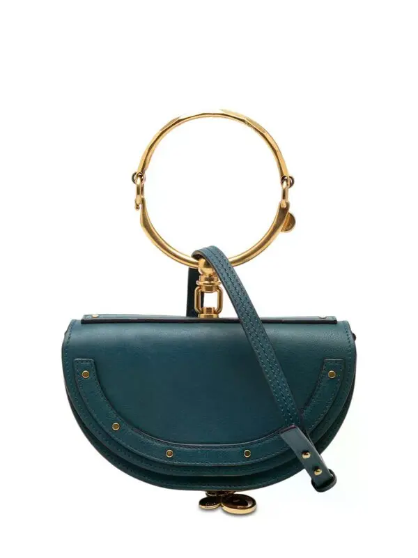 Chloé Mini Calfskin Nile Bracelet Satchel - Blue