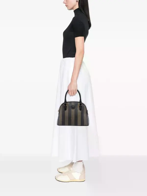 Fendi Pequin Coated Canvas Dome Satchel