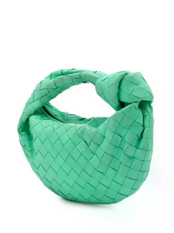 Bottega Veneta Mini Nappa Intrecciato Jodie Hobo Bag - Green