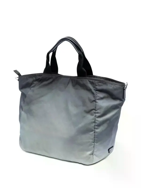 Prada Tessuto City And Jungle Print Tote Satchel - Grey