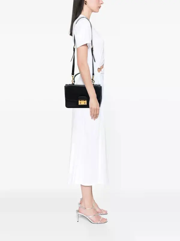Miu Miu Madras Flap Satchel - Black