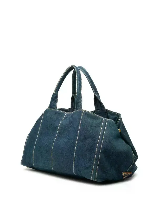 Prada Canapa Large Logo Satchel