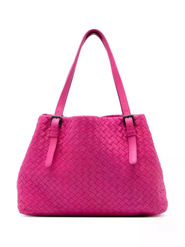 Bottega Veneta Medium Nappa Intrecciato Cesta Tote Bag - Pink