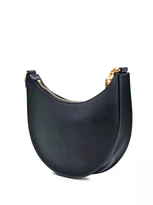 Valentino Garavani 2018-2026 Mini Grainy Calfskin Vlogo Hobo Bag - Black