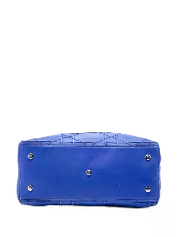 Dior Lambskin Cannage Granville Satchel - Blue