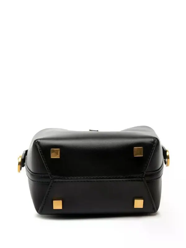 Saint Laurent Mini Shiny Calfskin Le 37 Bucket Bag Satchel - Black
