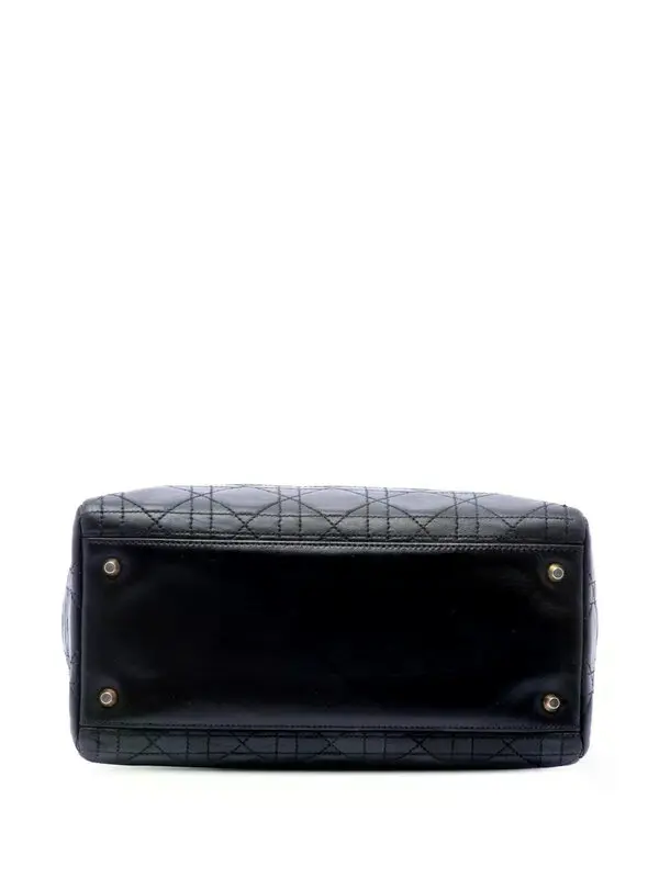 Dior Lambskin Cannage Lady Satchel - Black