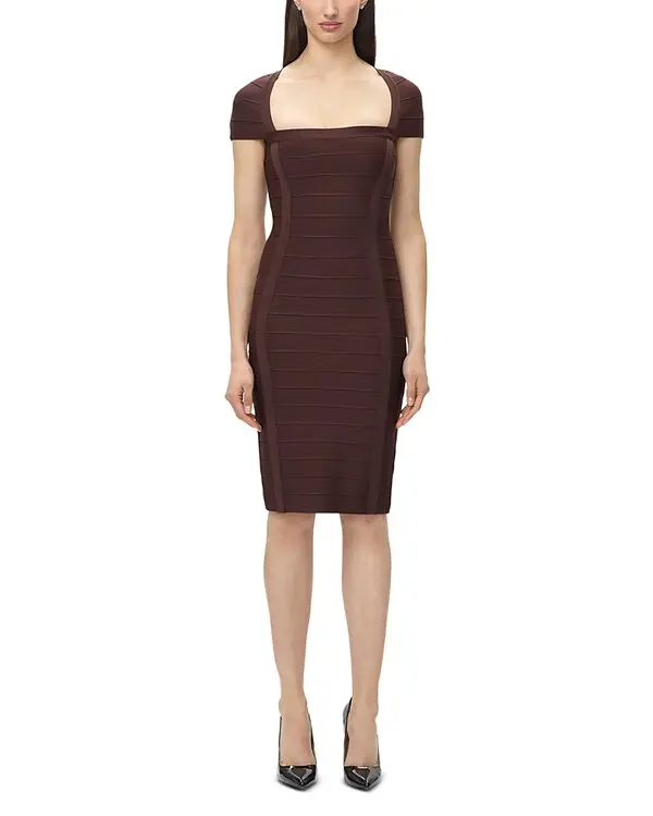Herve Leger The Premiere Dress - Walnut
