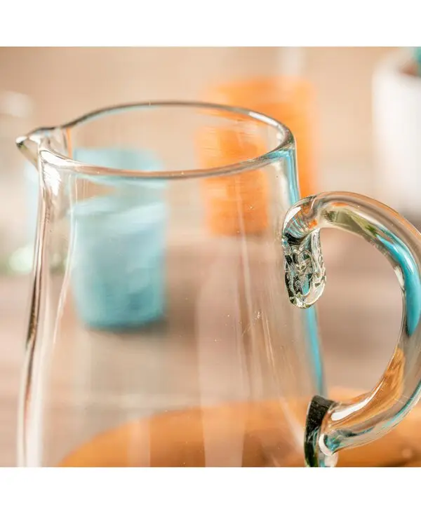 VERVE CULTURE Handblown Glass Pitcher - Clear