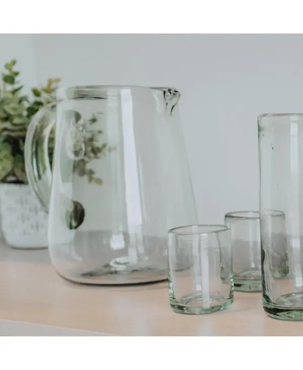VERVE CULTURE Handblown Glass Pitcher - Clear