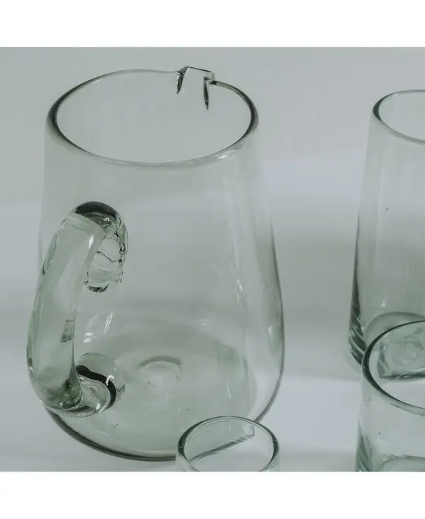 VERVE CULTURE Handblown Glass Pitcher - Clear
