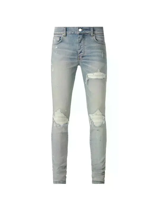 Amiri Mx1 Ultrasuede Skinny Jeans - Blue