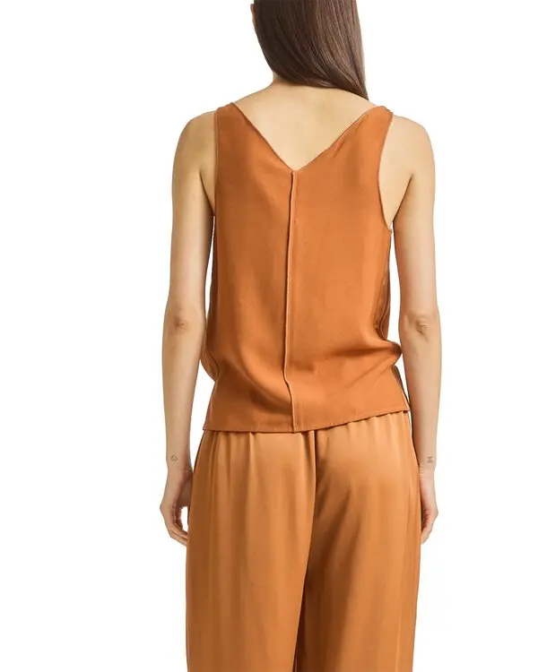 SAINT ART Keira V Neck Tank Top - Pecan