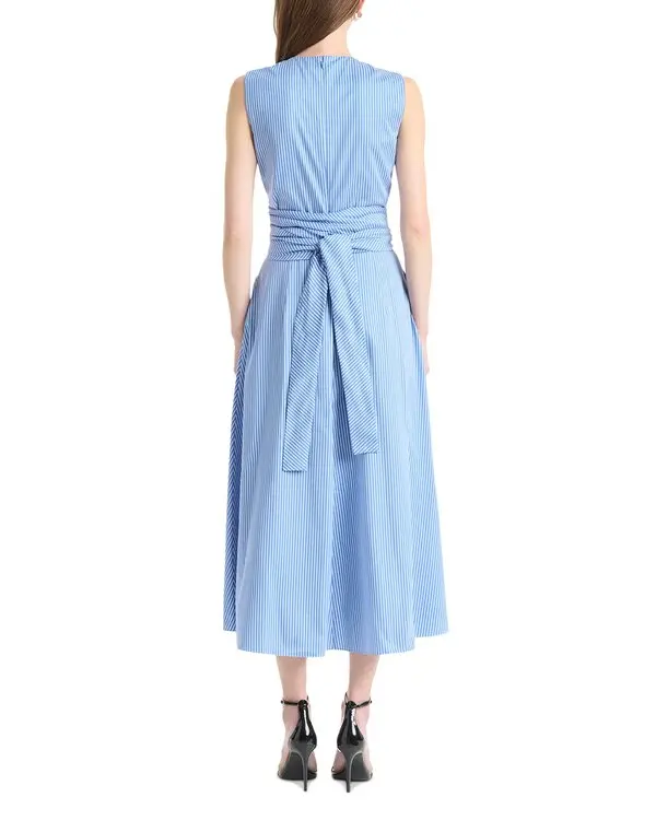 Altuzarra Sleeveless Striped Midi Dress - Azure Stripe