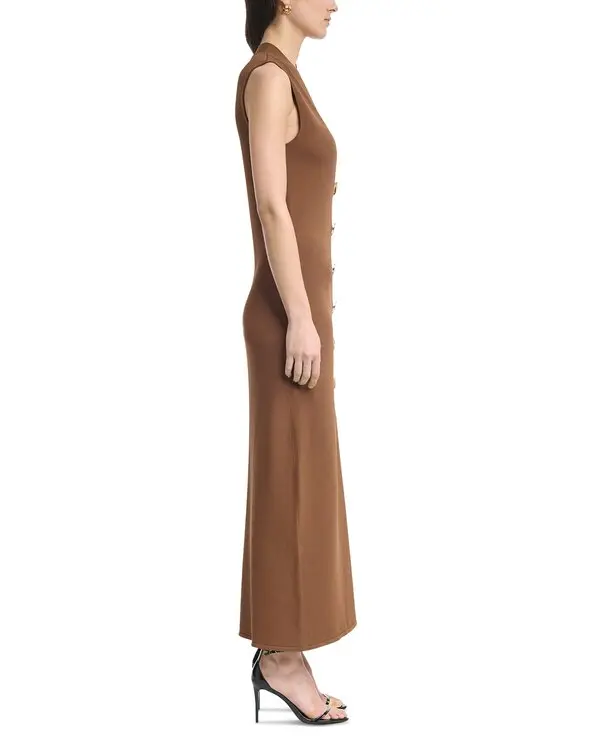 Altuzarra Axia Button Front Maxi Dress - Toffee