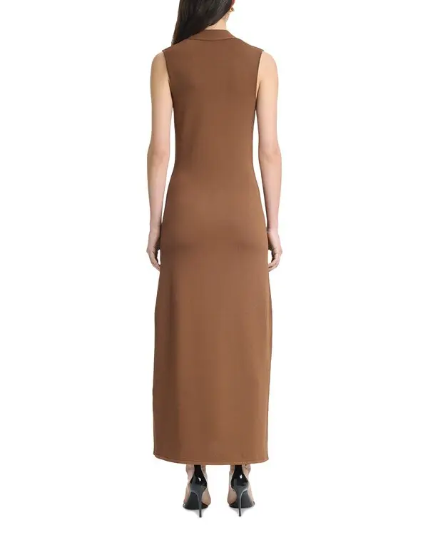 Altuzarra Axia Button Front Maxi Dress - Toffee