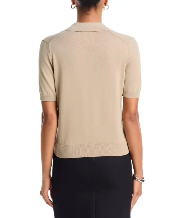 Altuzarra Ribbed Polo Sweater With Collar - Bone