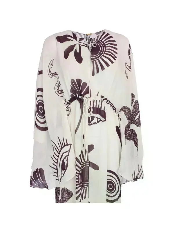 CALA DE LA CRUZ Graphic Print Kaftan
