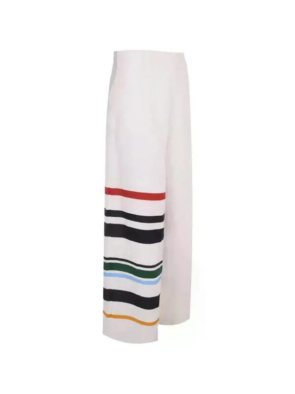 CALA DE LA CRUZ Striped Linen Trousers