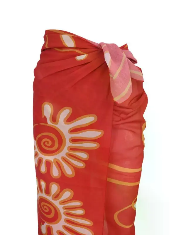 CALA DE LA CRUZ Floral Print Sarong