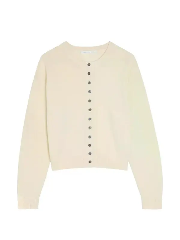 Maria Mcmanus Ivory Fine Knit Button-up Cardigan - Neutrals