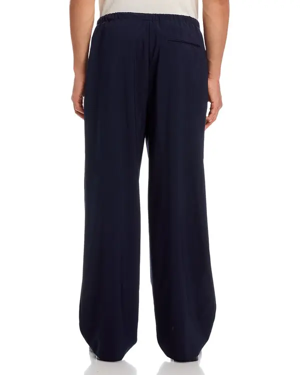 BOSS X Beckham Wool Drawstring Trousers - Dark Blue