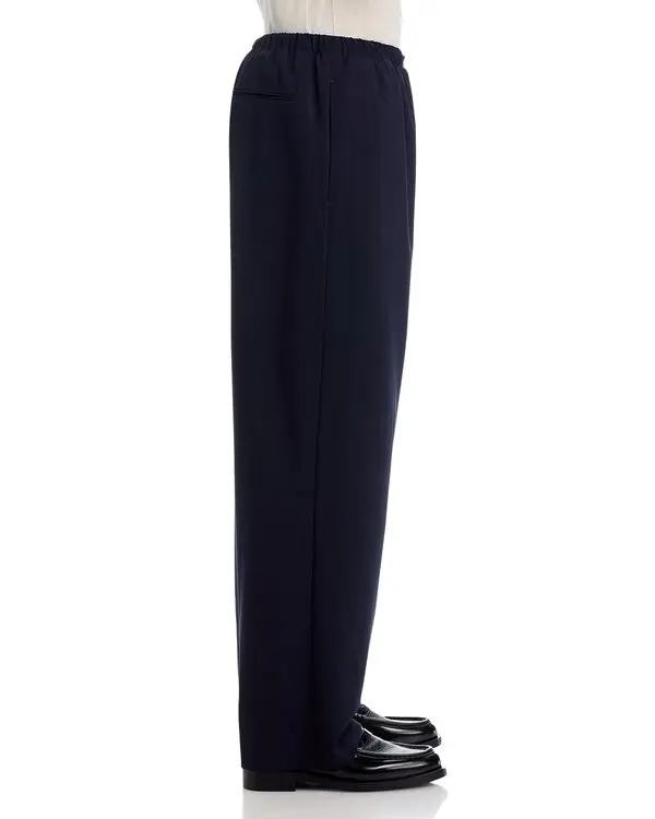 BOSS X Beckham Wool Drawstring Trousers - Dark Blue