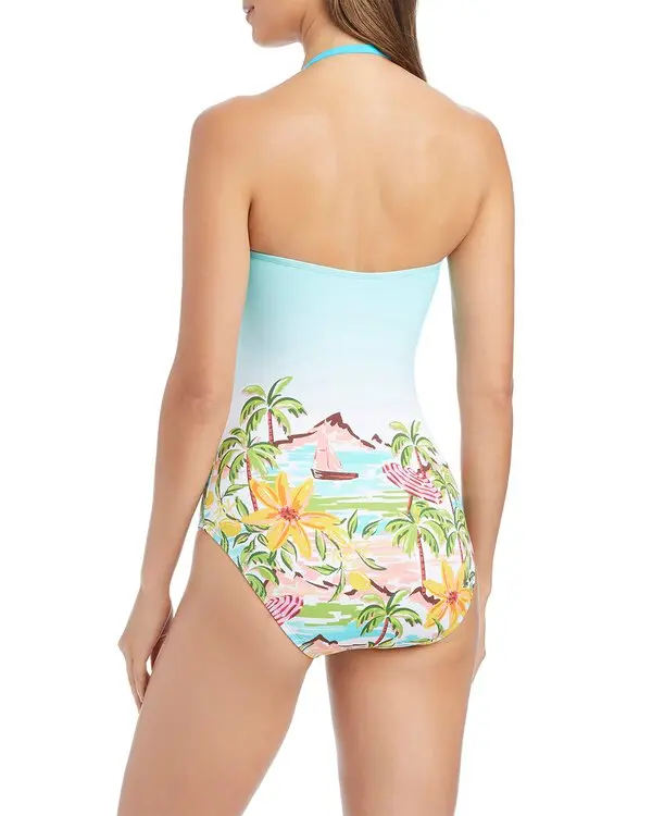 BLEU BY ROD BEATTIE Shirred Bandeau One Piece Swimsuit - Cool